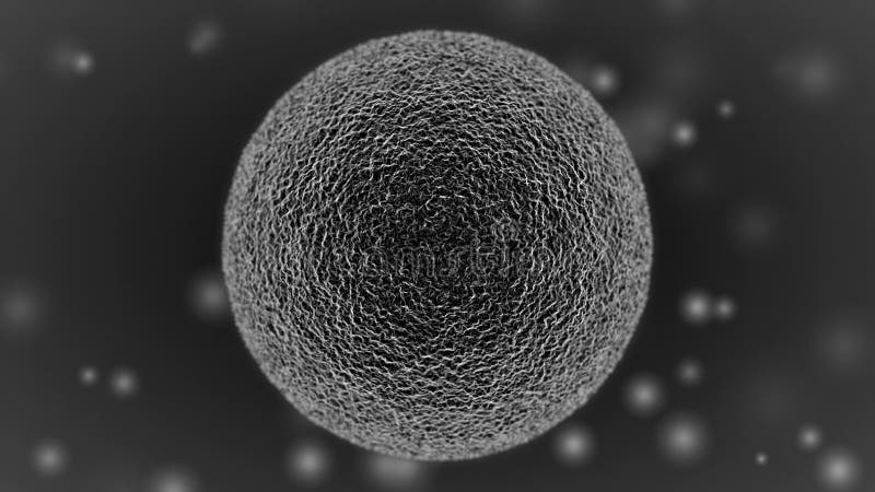 Greyscale Microscopic Dust Particle with Depth of Field Effect - 3D ...