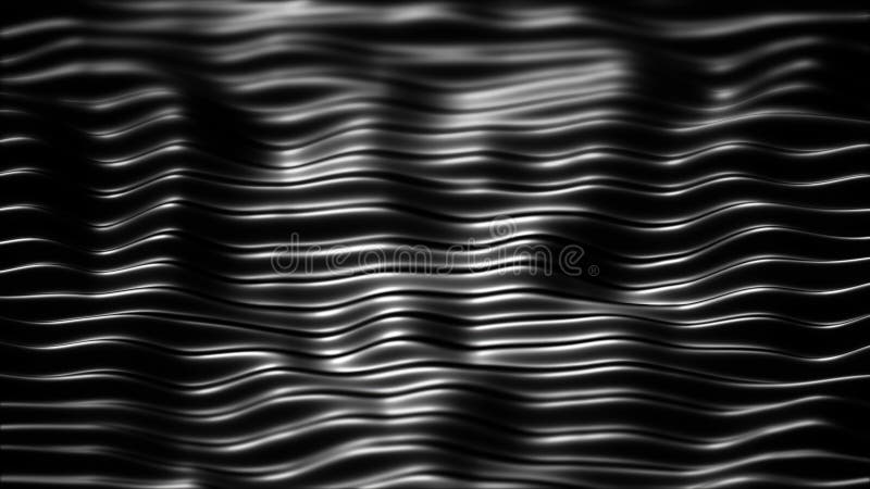 Morphing Grayscale Background with Horizontal Waves - 3D Illustration ...