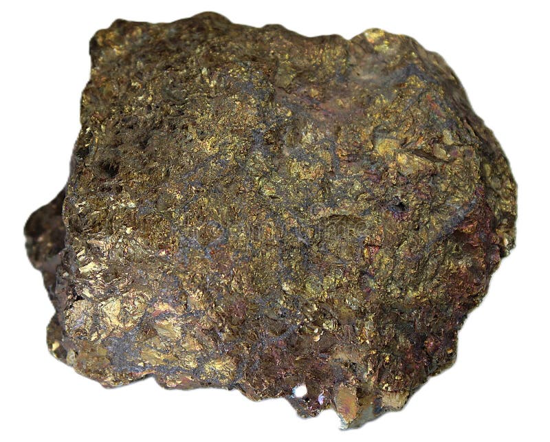 Chalcopyrite Mineral Specimen, an Ore of Copper and Iron Stock Image ...