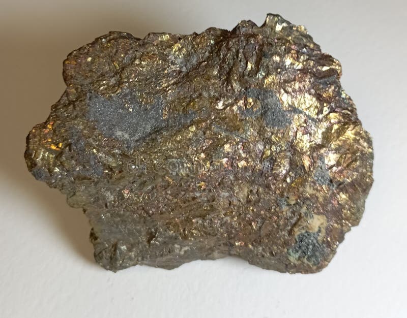 Chalcopyrite Specimen, an Ore of Copper and Iron Stock Photo - Image of ...