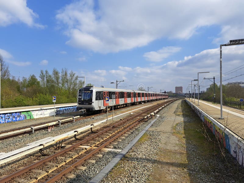 Alstom Metropolis Metro Car Type M5 of the GVB in Amsterdam Editorial ...