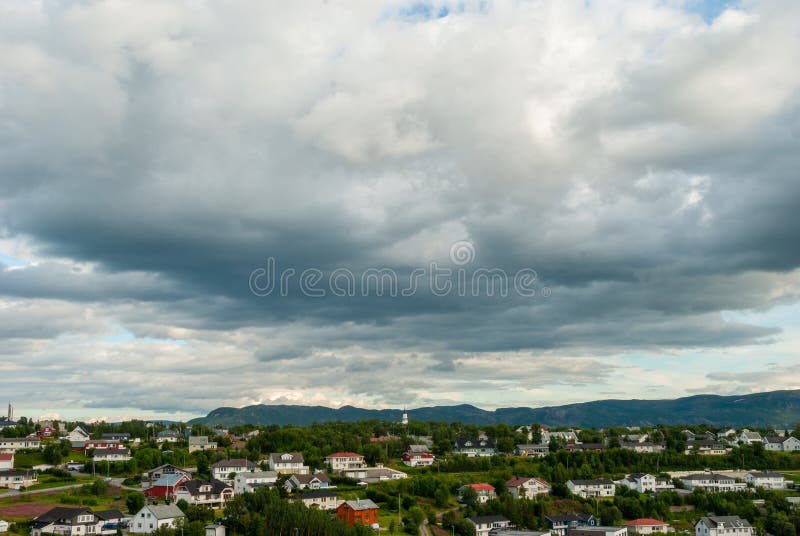 Alta Town, Norway editorial stock image. Image of houses - 281471094