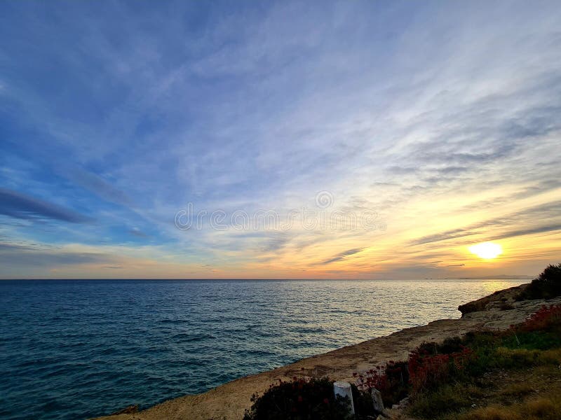 Altafulla stock image. Image of beach, places, sunset - 247587957