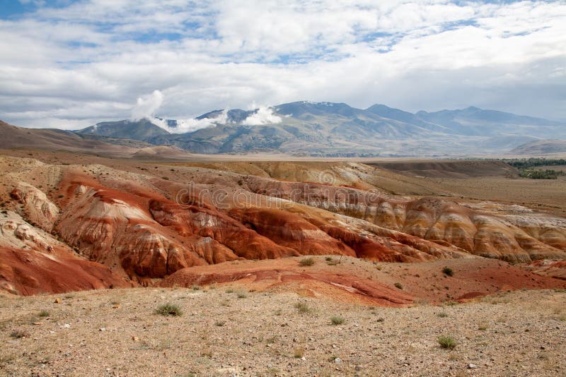Altai Canyon Steppe and Mountains at Background Stock Image - Image of ...