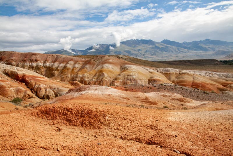Altai Canyon Steppe and Mountains at Background Stock Image - Image of ...