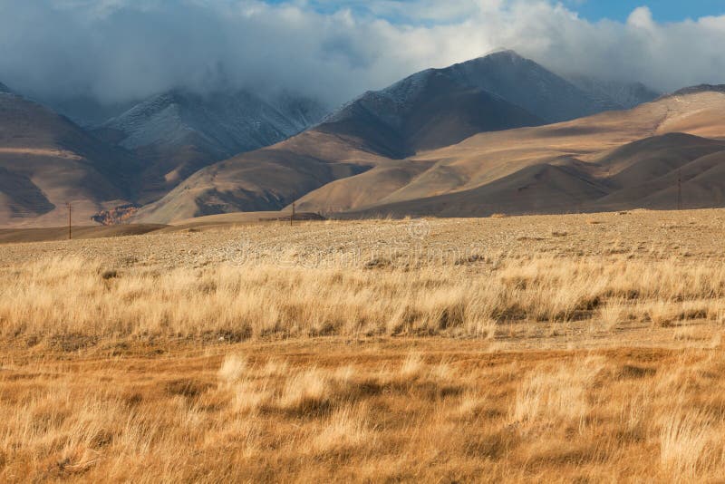 Altai foothill steppes stock image. Image of hill, mongolia - 39091989