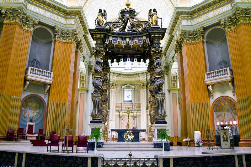 Altar and Canopy of Church stock illustration. Illustration of historic ...