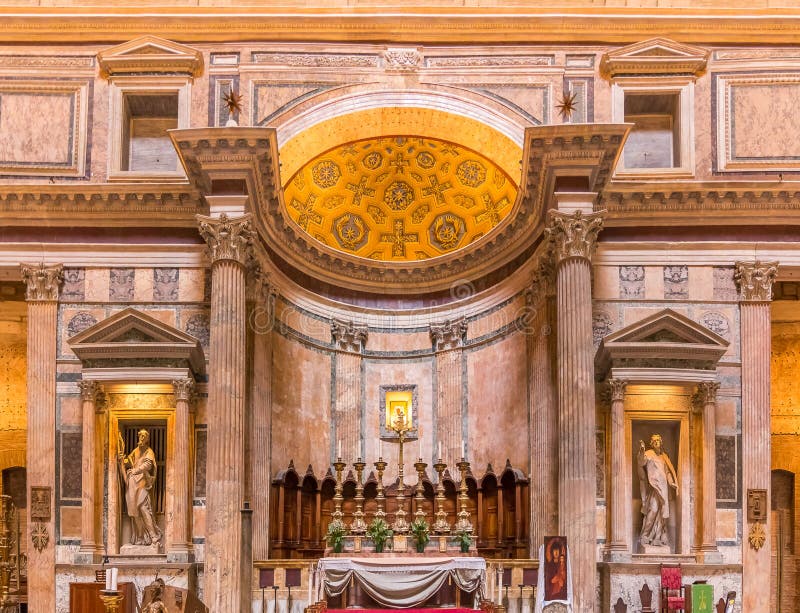 Altar Des Pantheons in Rom Italien Redaktionelles Stockbild - Bild von ...