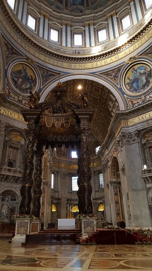 Altar and dome stock image. Image of chapel, vatican - 89448735