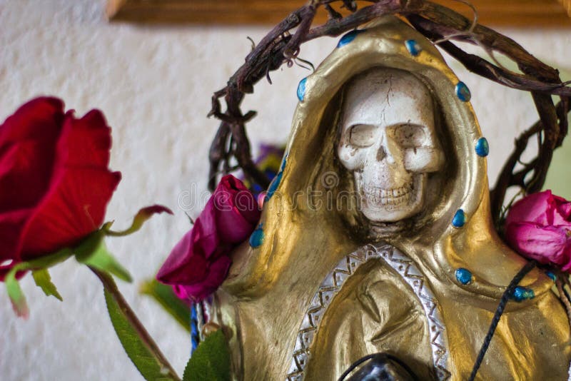 Altar of the Holy Death,Latin American Stock Photo - Image of evil ...