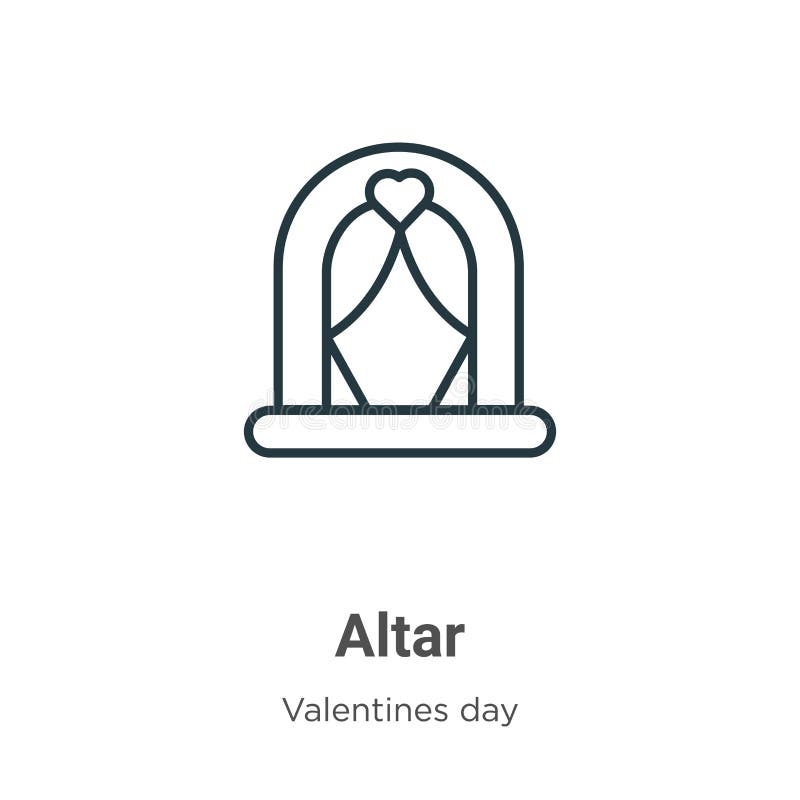 Altar Line Illustration Colored Icon. Signs and Symbols Can Be Used for ...