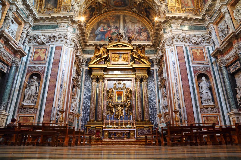 Altar in Papal Basilica of Saint Mary Major. Editorial Stock Photo ...