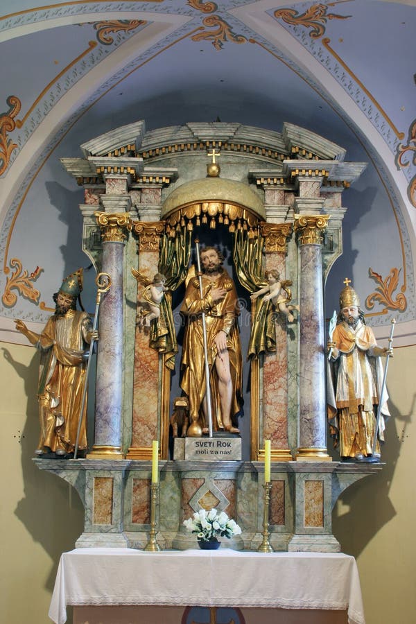 Altar of Saint Roch in the Church of the Immaculate Conception in Mace ...