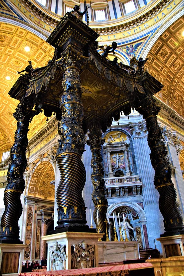 The Altar in St. Peter`s Basilica Editorial Stock Image - Image of ...