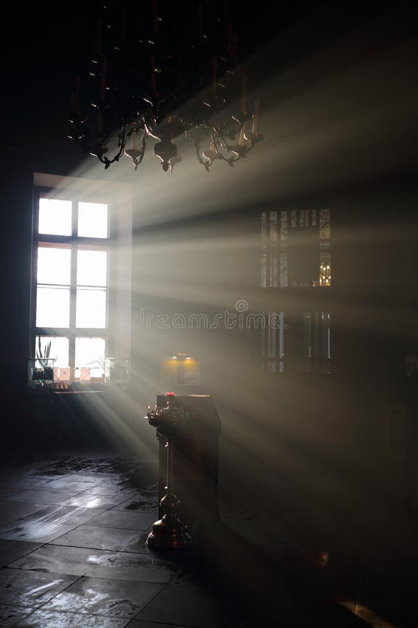 Altar and Sunlight in Window in Dark Eastern Editorial Stock Photo ...