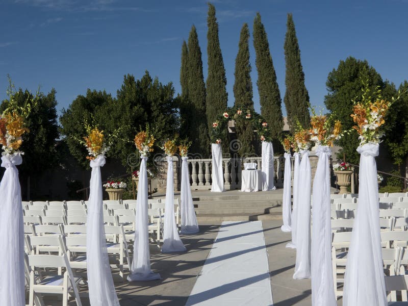 Altar Walkway stock photo. Image of columns, podium, flowers - 7582990