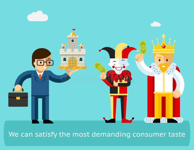 Metro Conceptual Satisfecho De Los Clientes Stock de ilustración ...