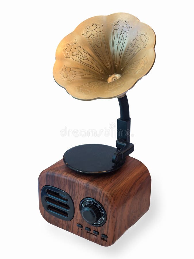 Altavoz Bluetooth De Estilo Vintage Sobre Fondo Blanco Foto de archivo ...