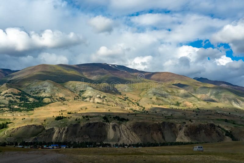 Altay Mountains and Kuray Steppe Stock Image - Image of nature, travel ...