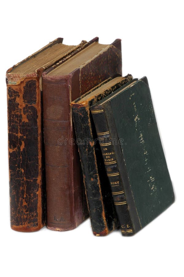 Alte Bücher Verspotteten an Einer Wand an, Die Auf Eine Ungeordnete ...