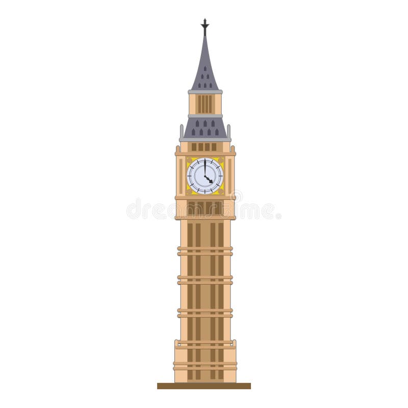 Alte Big Ben-Uhr London England Stock Abbildung - Illustration von ...