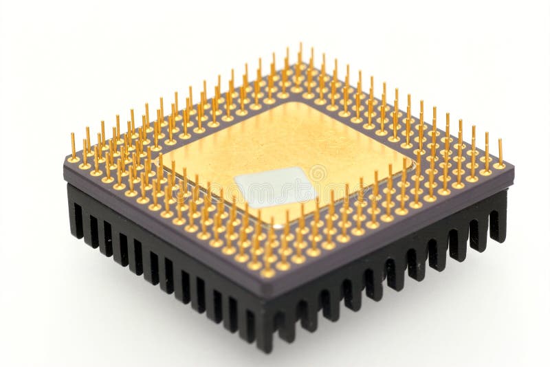 Alte CPU stockfoto. Bild von mikrochips, wanne, stifte - 1822906