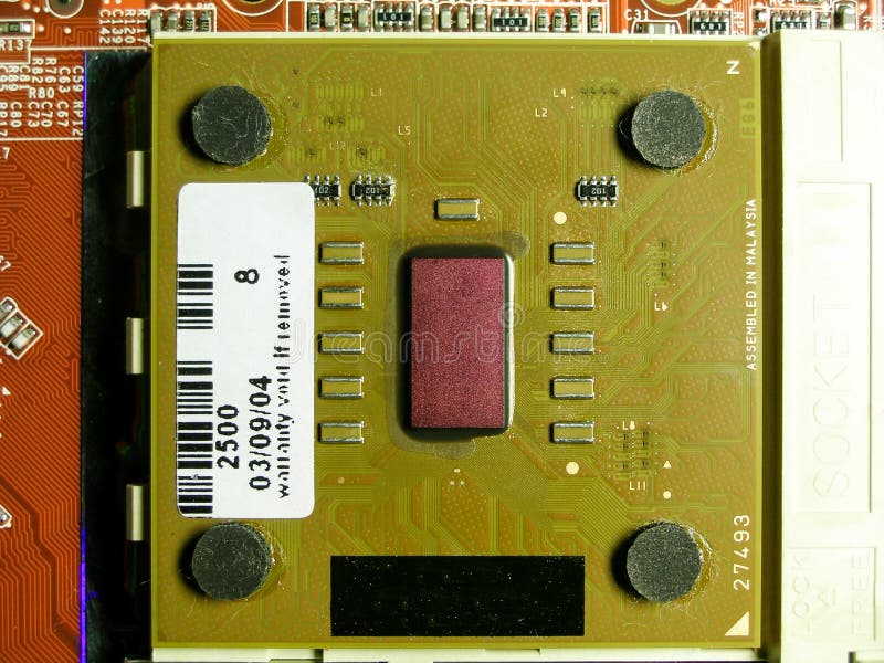 Alte CPU Brachte An Der Sockelansicht Von Oben An Stockfoto - Bild von ...