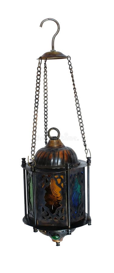 Alte Fackel Mit Varicoloured Glas Stockbild - Bild von brennen, platz ...