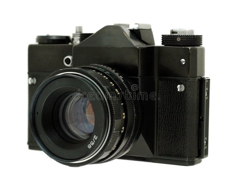 Alte Filmkamera Lokalisiert Stockbild - Bild von kamera, fotographie ...