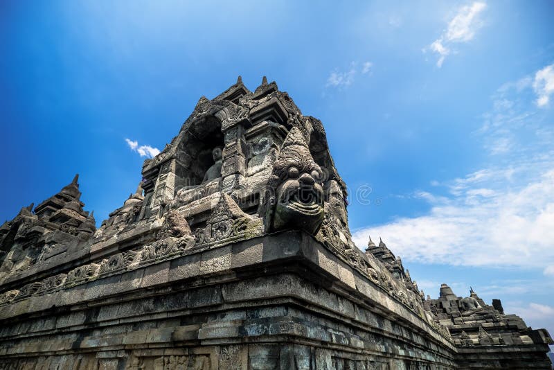 Alte Flachreliefs Buddhistischen Tempels Borobudur Java, Indones ...