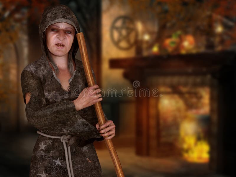 Alte Hexe stockfoto. Bild von frau, karikatur, abbildung - 45066902