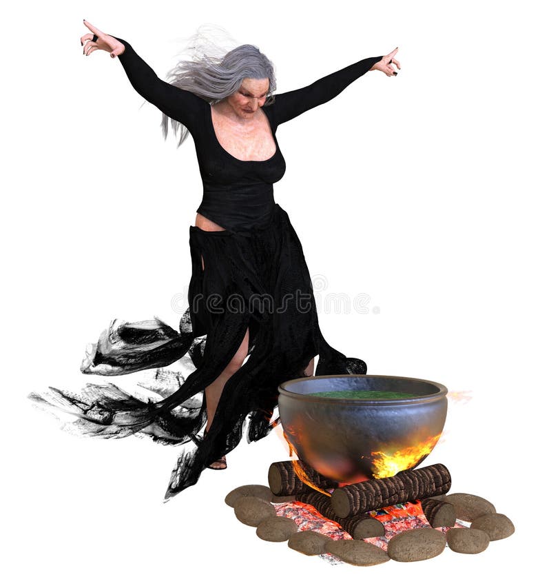 Alte Illustration Der Hexen-3D Stock Abbildung - Illustration von hexe ...