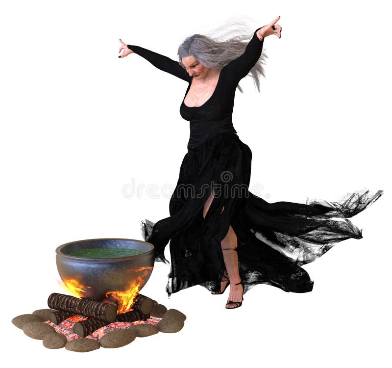 Alte Illustration Der Hexen-3D Stock Abbildung - Illustration von ...