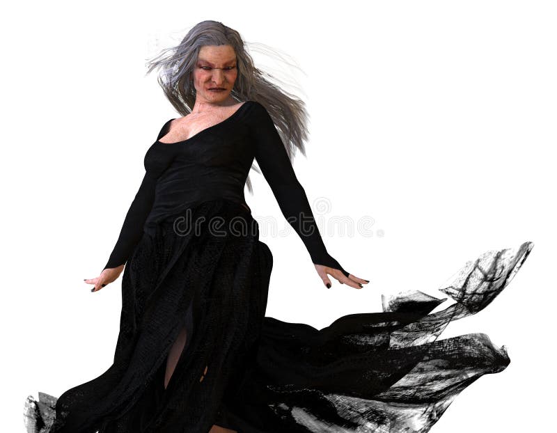 Alte Illustration Der Hexen-3D Stock Abbildung - Illustration von leute ...