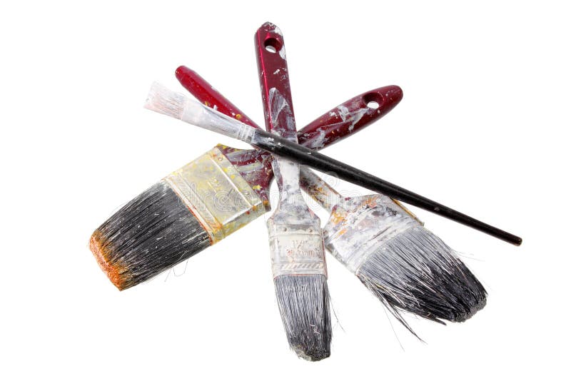 Alte Pinsel stockbild. Bild von maler, segeltuch, kunst - 15468205