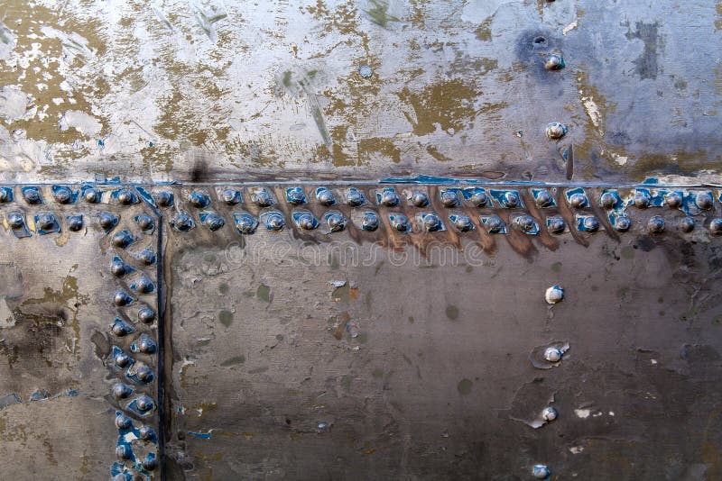 Alte Niete Auf Einem Stahlrumpf Stockbild - Bild von metall, eisen ...