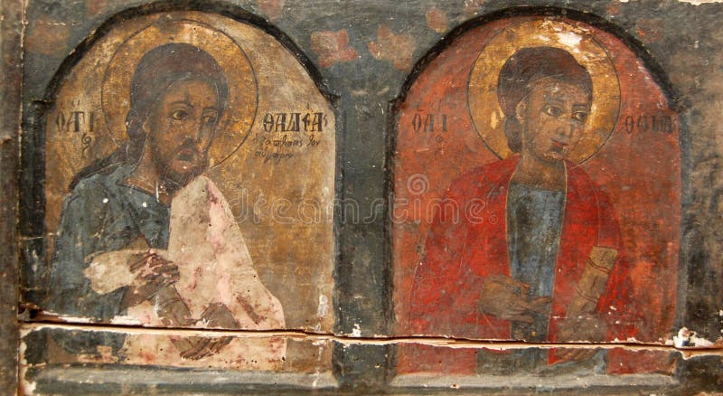 Orthodoxe Ikonen Im Heilig-Ana--Rohiakloster Stockfoto - Bild von ...