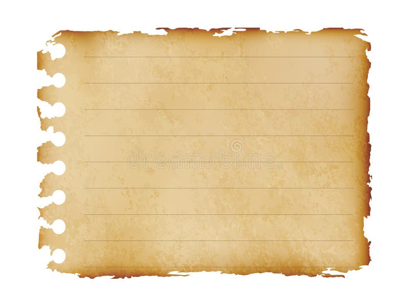 Alte Papiernote vektor abbildung. Illustration von rand - 255060648