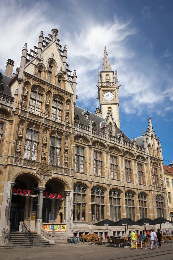 Alte Post Korenmarkt Gent Belgien Redaktionelles Stockfotografie - Bild ...