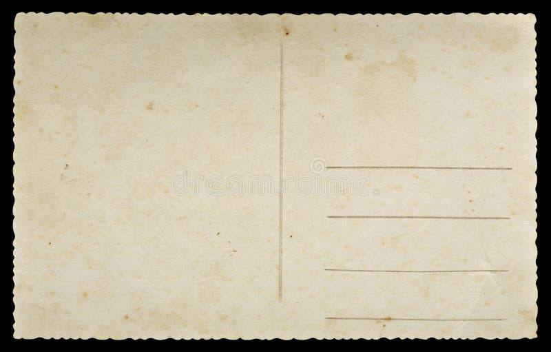 Alte Postkarte stockfoto. Bild von postkarte, zeilen - 65282756