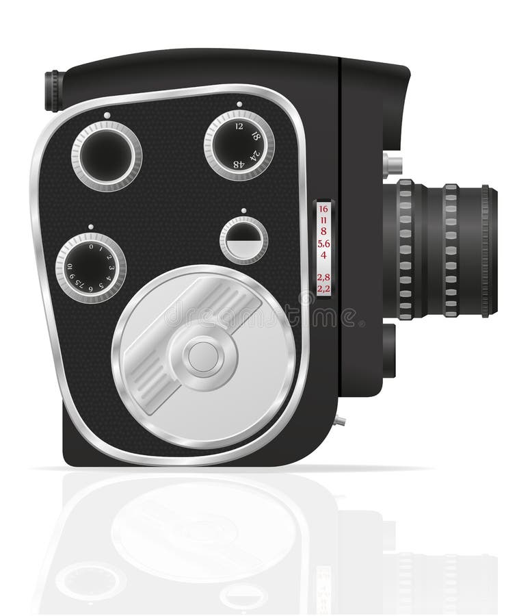 Alte Filmkamera-vektorabbildung Vektor Abbildung - Illustration von ...