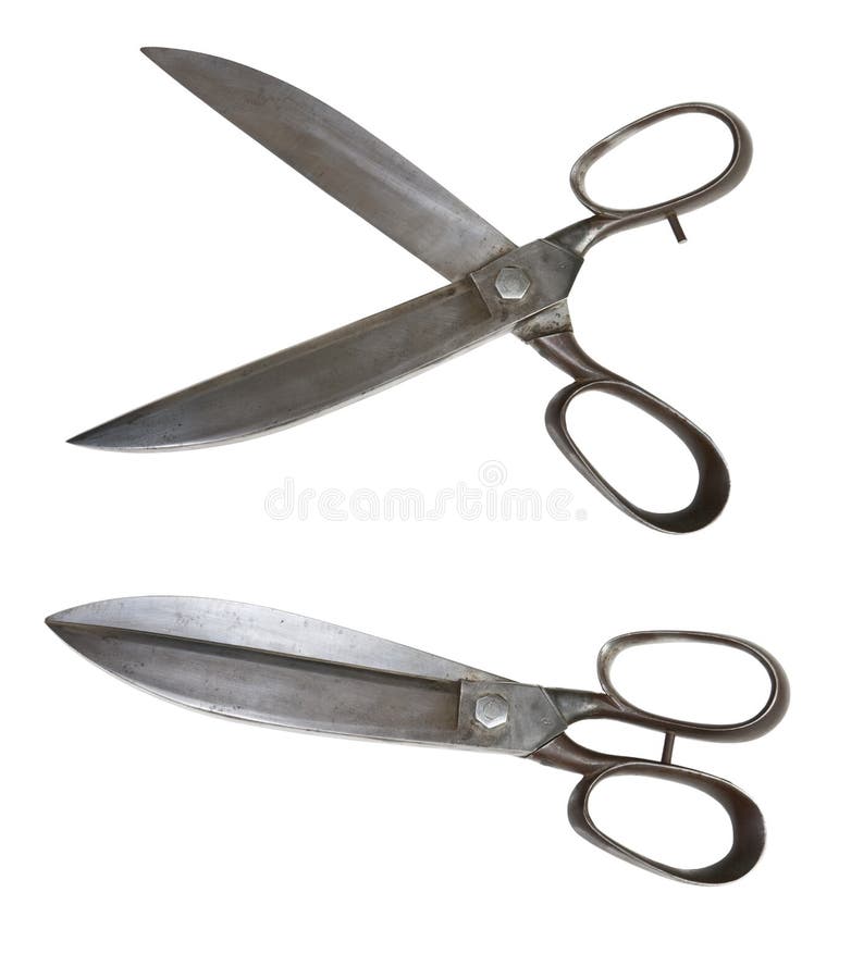 Alte Scheren getrennt stockfoto. Bild von fertigkeit - 45612644