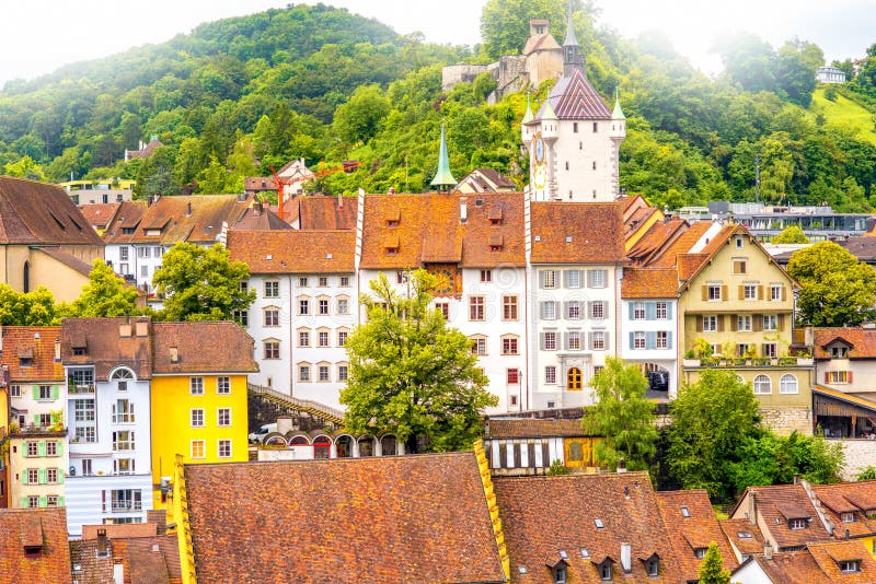 Alte Stadt Baden in Der Schweiz Stockfoto - Bild von baden, haus: 79207678