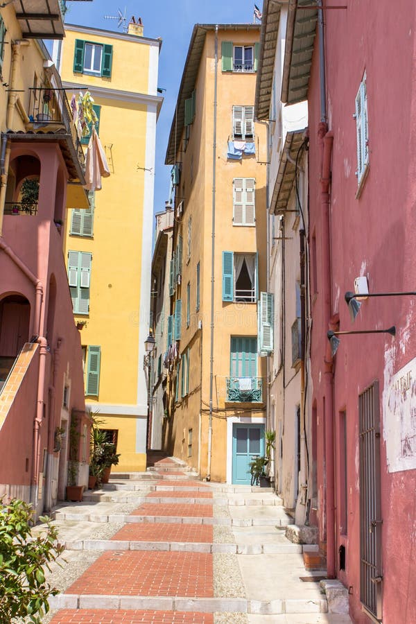 Alte Stadt Menton in Provence, Frankreich Stockbild - Bild von ...