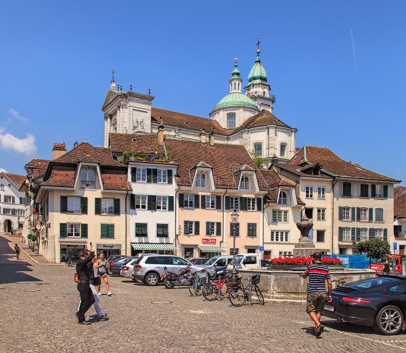 Alte Stadt Von Solothurn, Die Schweiz Redaktionelles Bild - Bild von ...