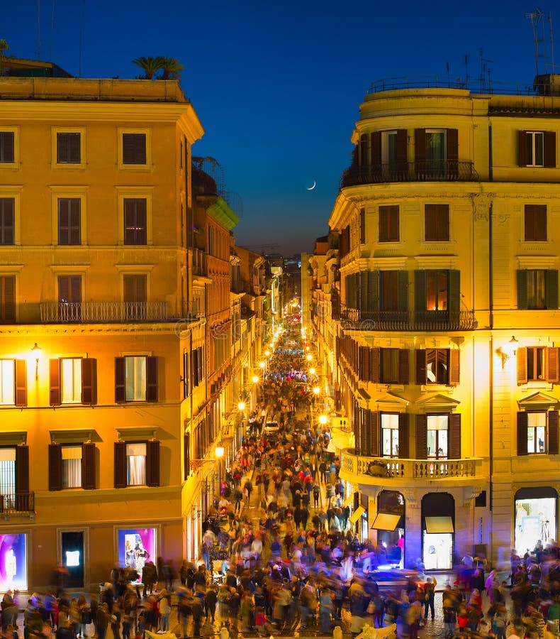 Alte Stadtstraße Roms, Italien Stockbild - Bild von römisch, gebäude ...