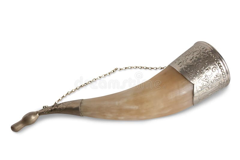 Alte trinkende Hupe stockbild. Bild von renaissance, kurve - 8847275