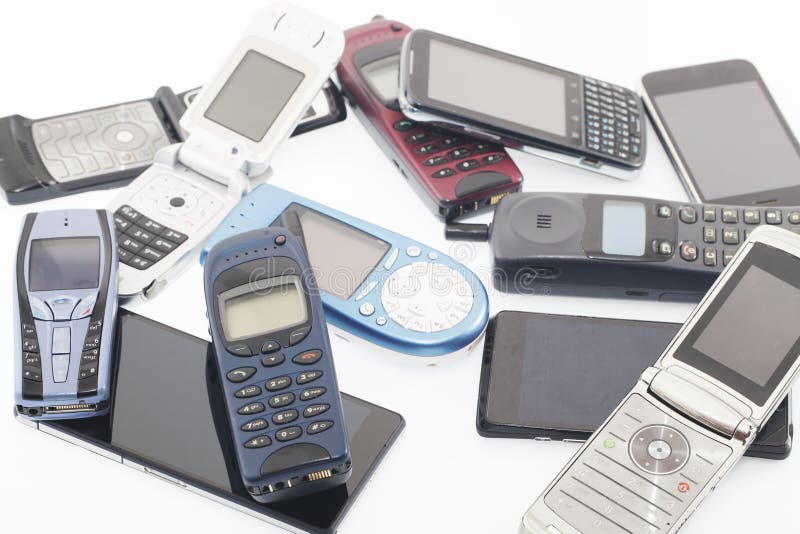 Alte Und Neue Handys, Smartphone Stockbild - Bild von erzeugung ...