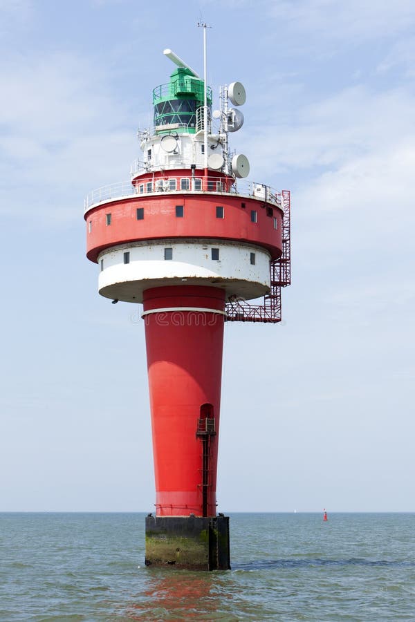 Alte Weser lighthouse stock image. Image of alte, building - 341860313