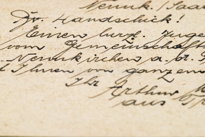 Altes Handgeschriebenes Zeichen Stockbild - Bild von geschrieben ...